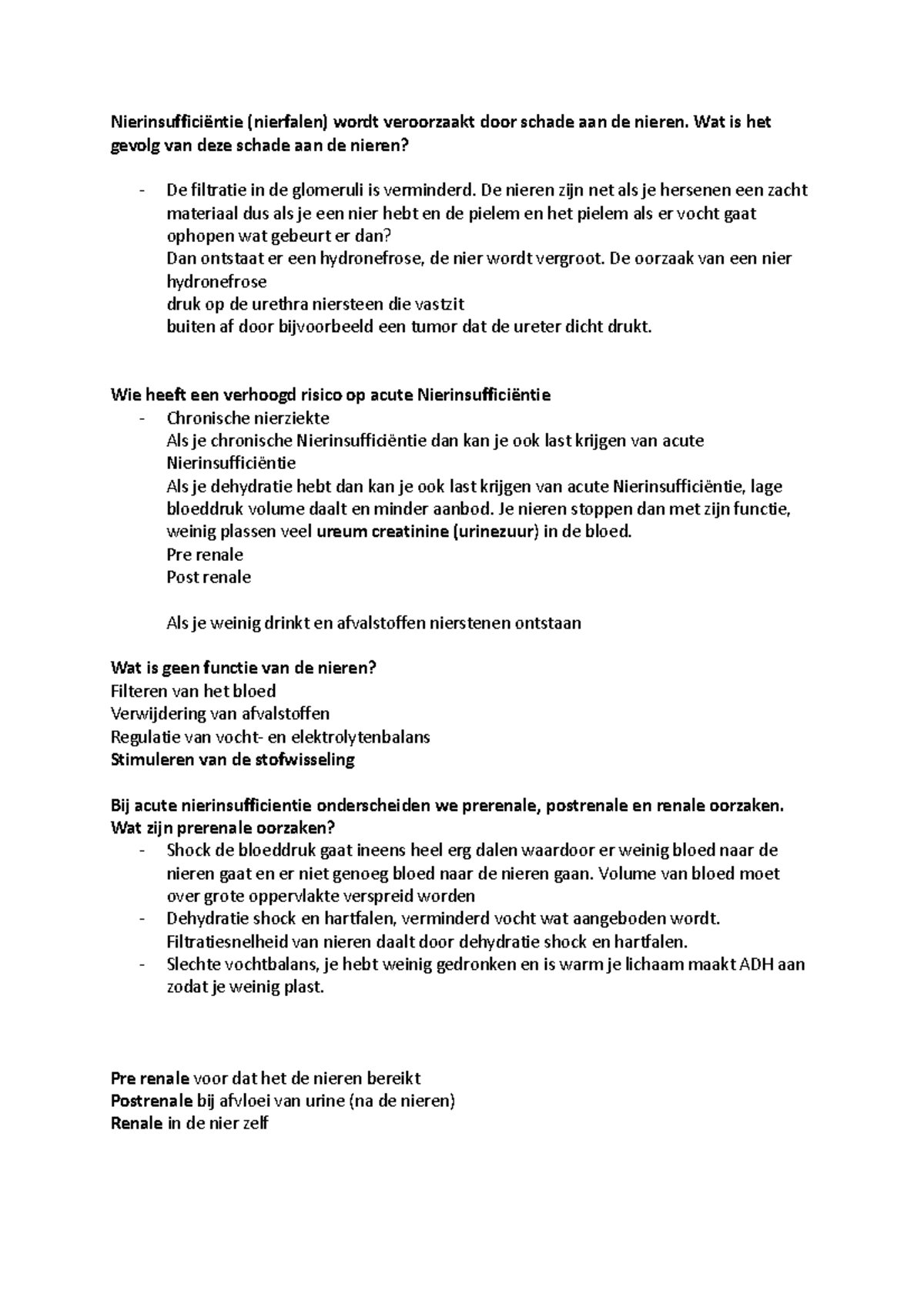 MB Week 12: Nierinsufficiëntie en Leverfalen Inzicht & Gevolgen ...