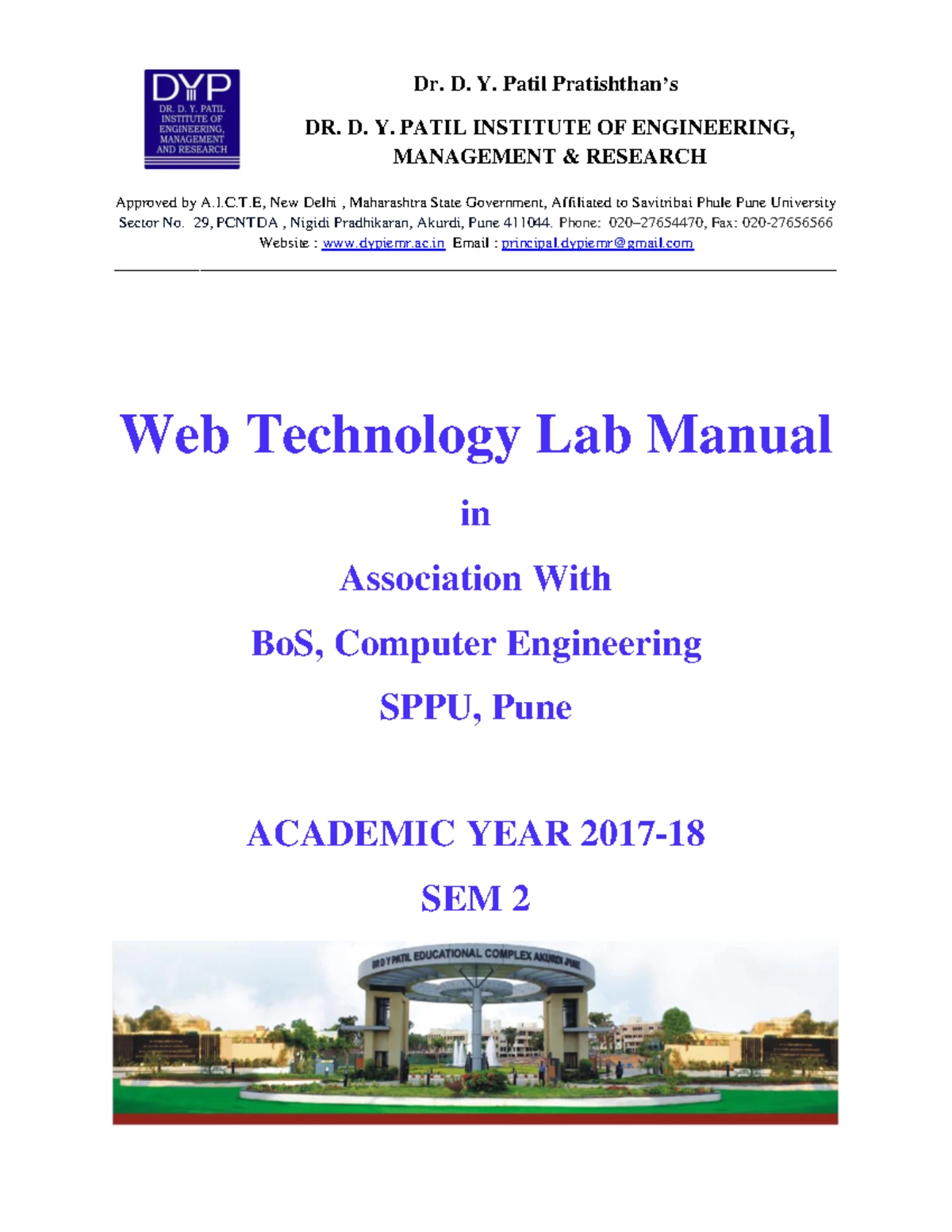 WT Manual 2019-20 - Web technology practical of sppu - TE 2015 Pattern Web Technology Laboratory ...