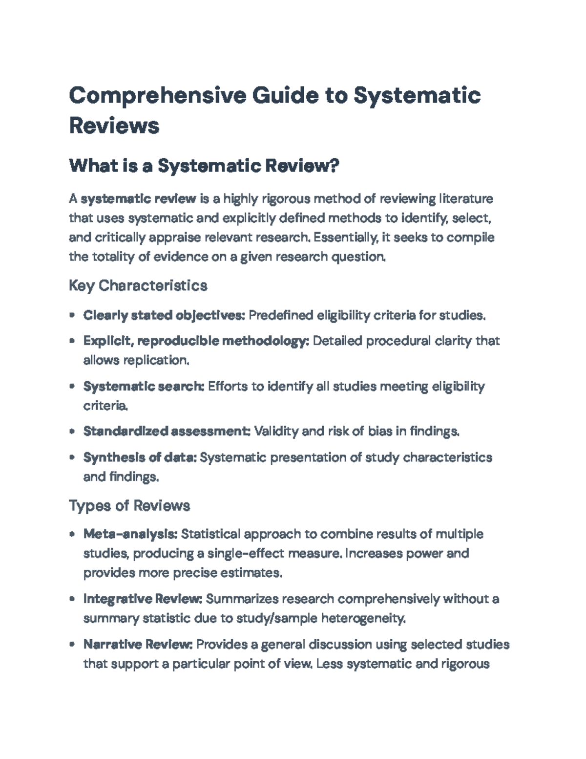 Comprehensive Guide to Systematic Reviews in Healthcare Practices ...