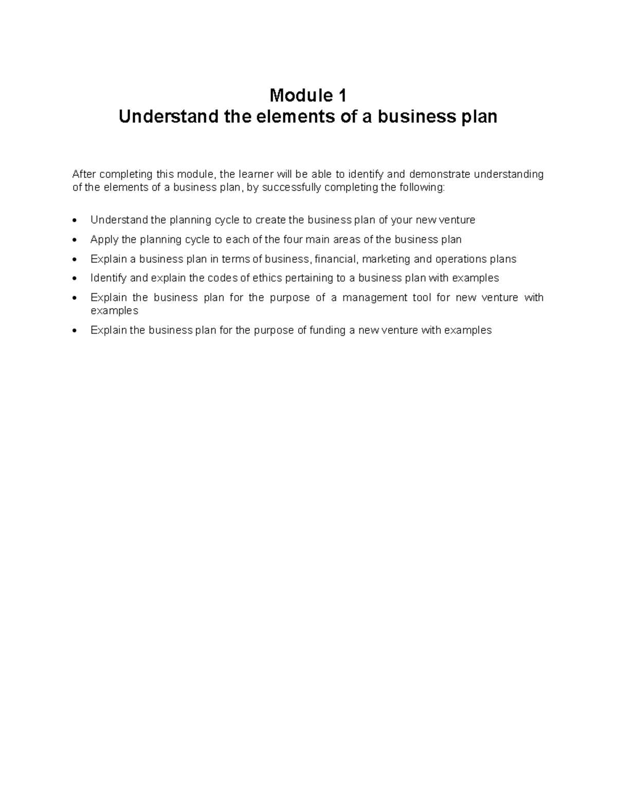 Understand the elements of a business plan - It generally projects ...