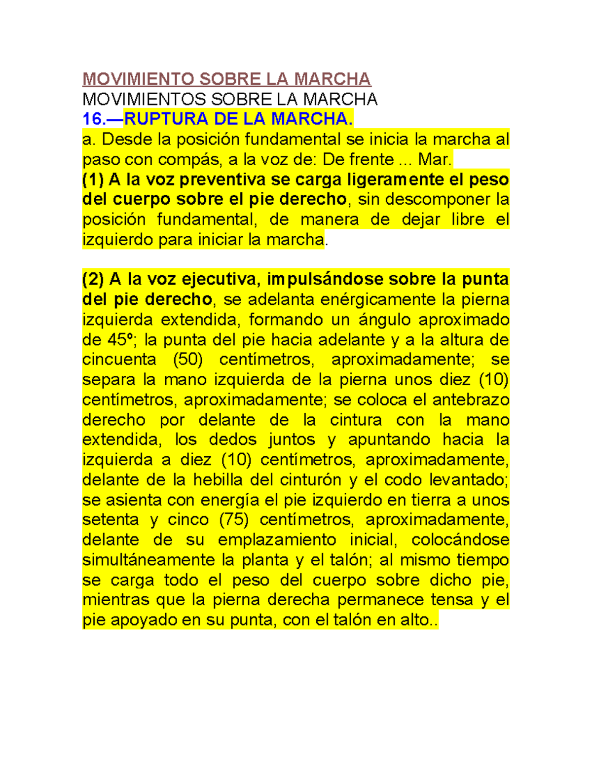 Movimiento Sobre la Marcha: Técnicas y Ejercicios Practicos - Studocu
