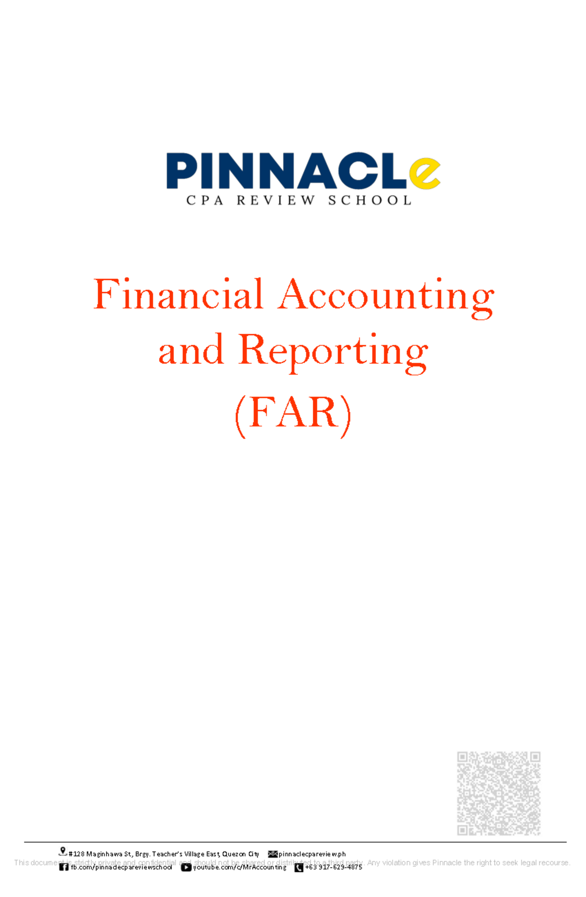 Pinnacle Handouts: Financial Accounting & Reporting (FAR) Overview ...