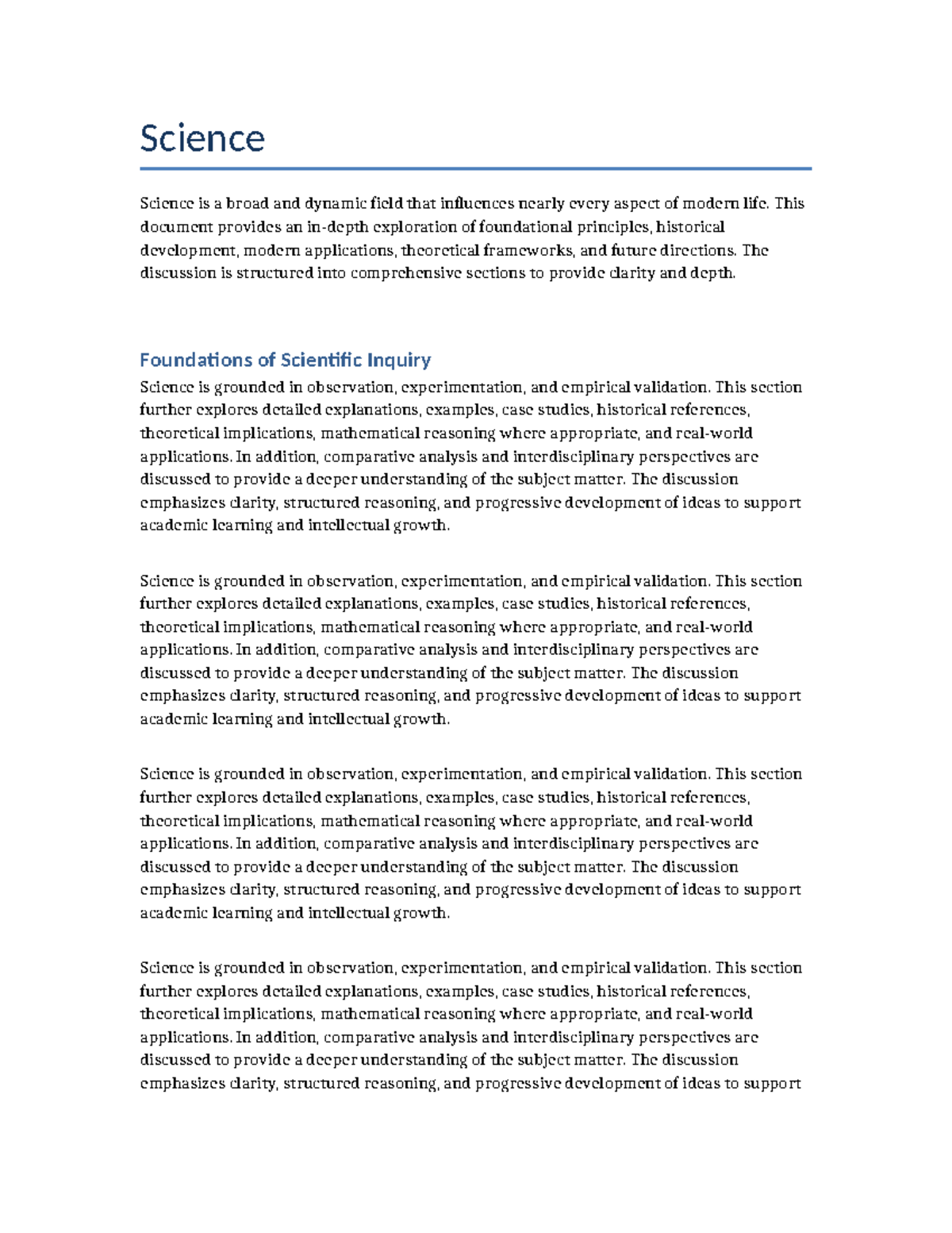 Science 101: Foundations, Methods, and Future Directions - Studocu