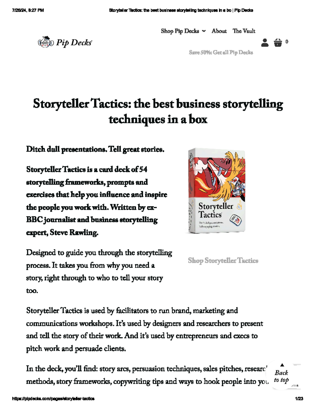 Story Pip Deck v01 - This is for creating stories - 8:27 PM Storyteller ...