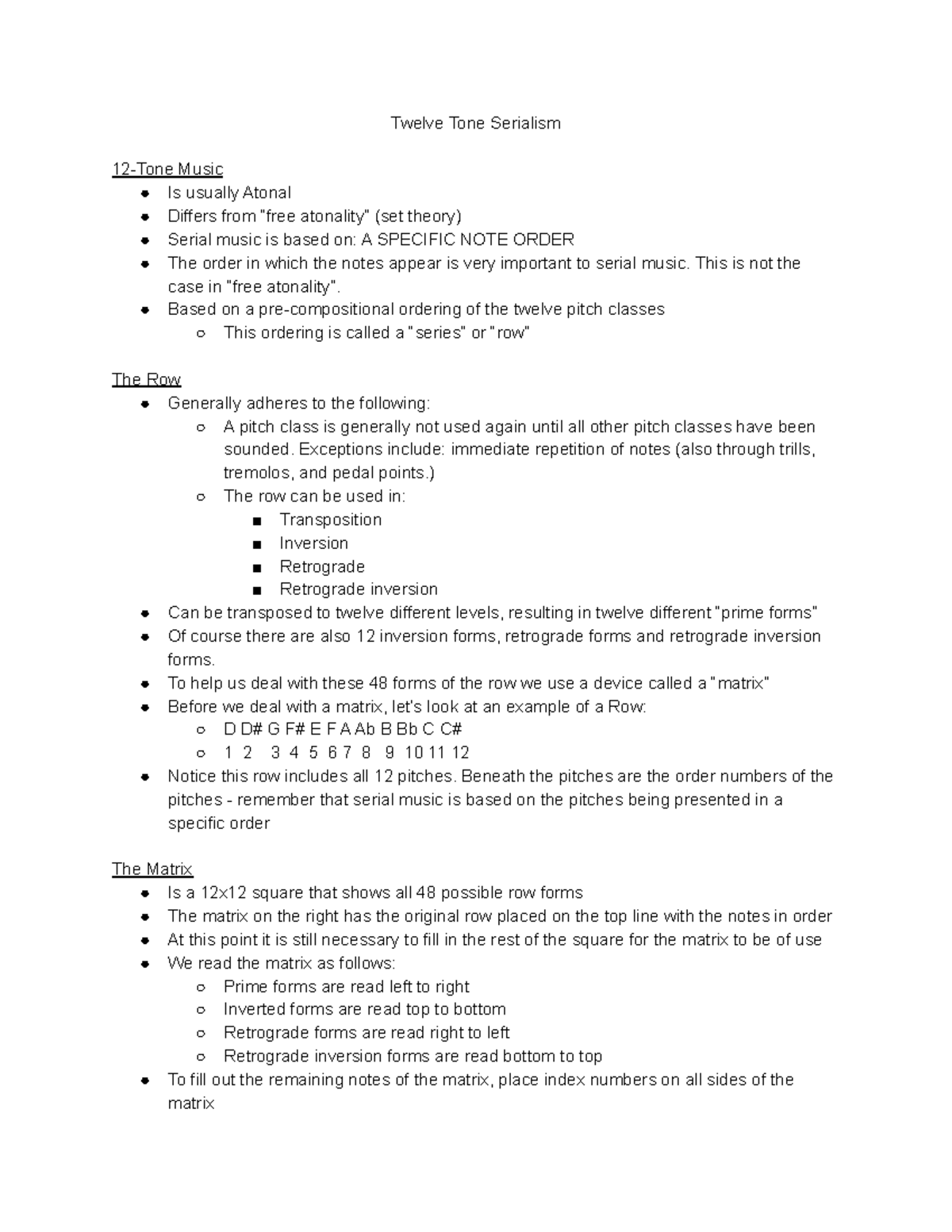 Twelve Tone Serialism - Twelve Tone Serialism 12-Tone Music Is usually ...