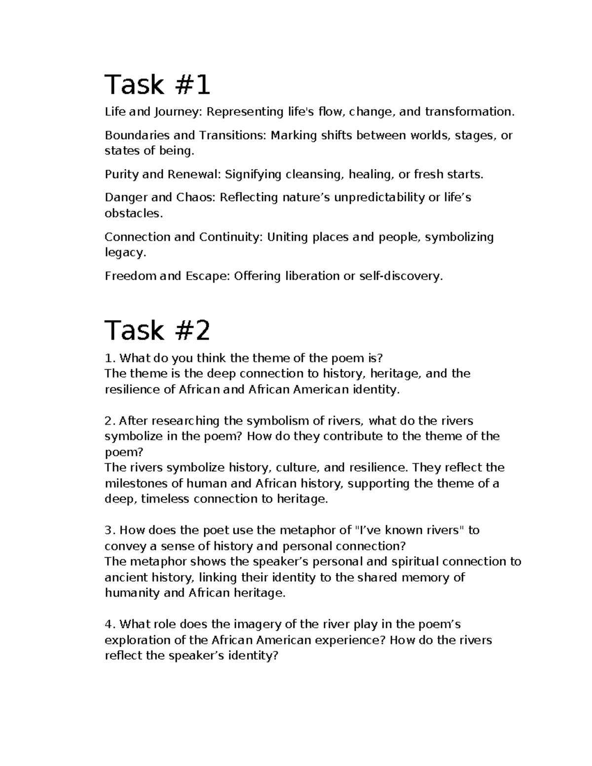 poem assignment - Task Life and Journey: Representing life's flow ...