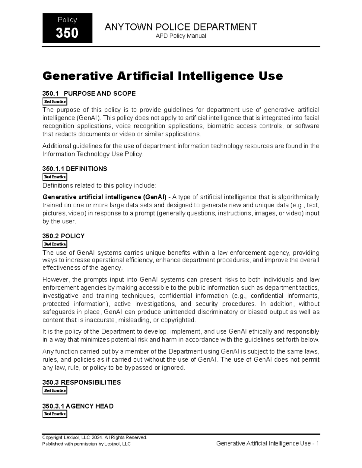 NEW Global National Generative Artificial Intelligence Use Policy ...