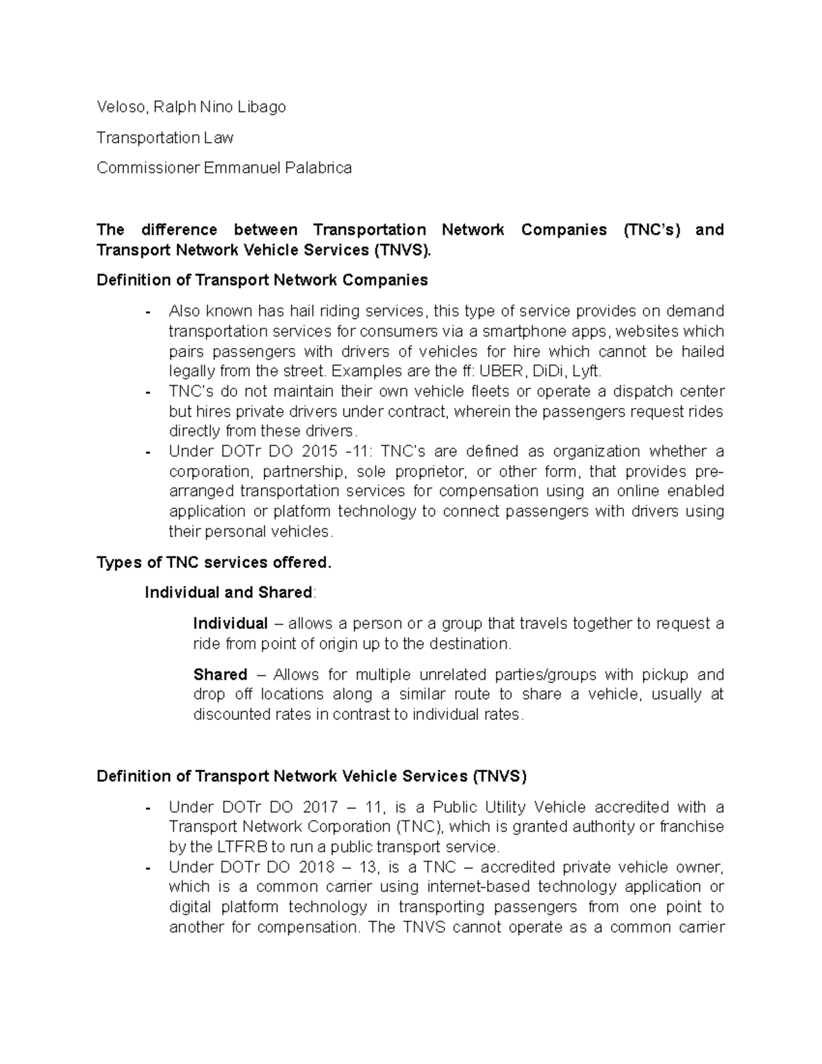 TNCs vs TNVS: Understanding Dynamics in Transportation Law Analysis ...