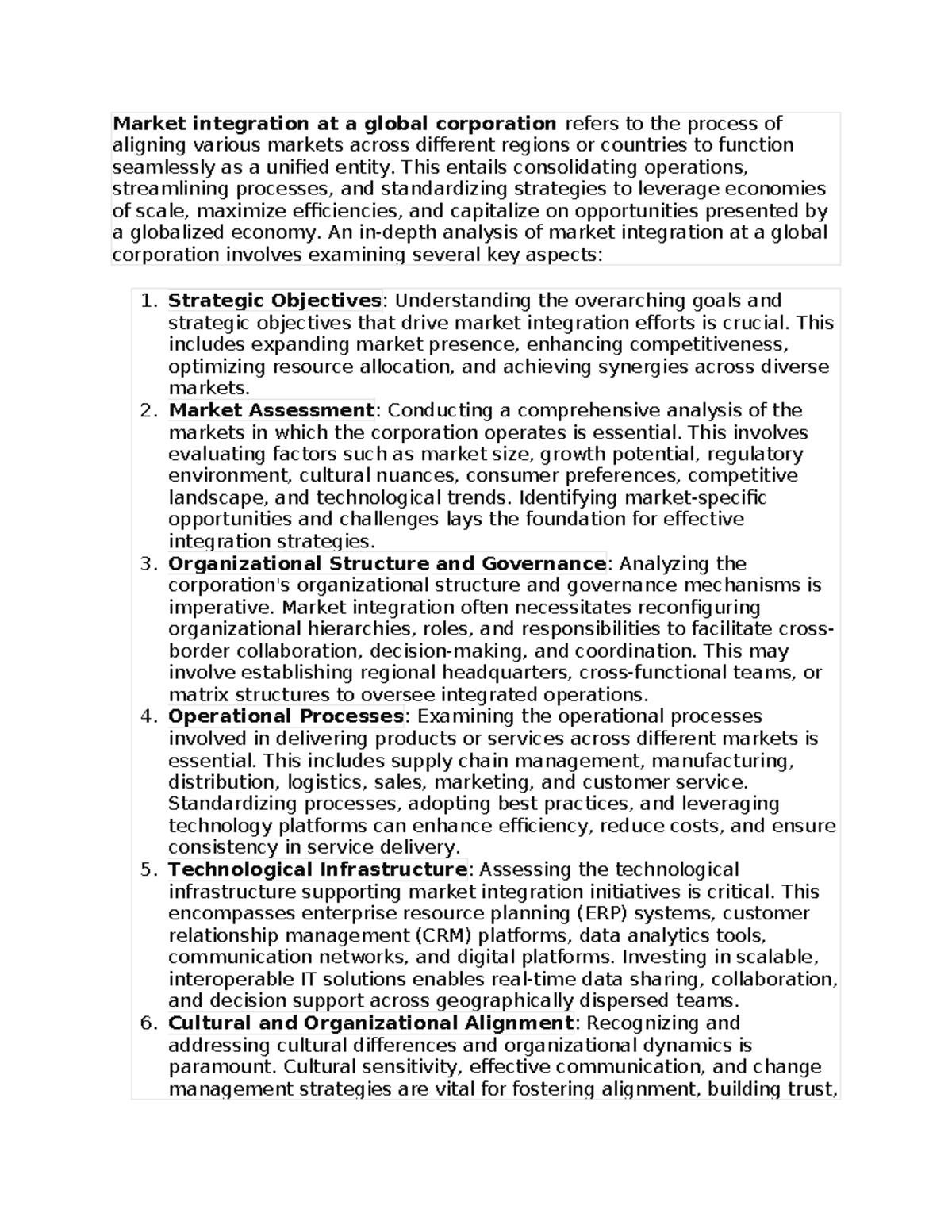 In-depth Analysis of Global Market Integration and Key Organizations ...