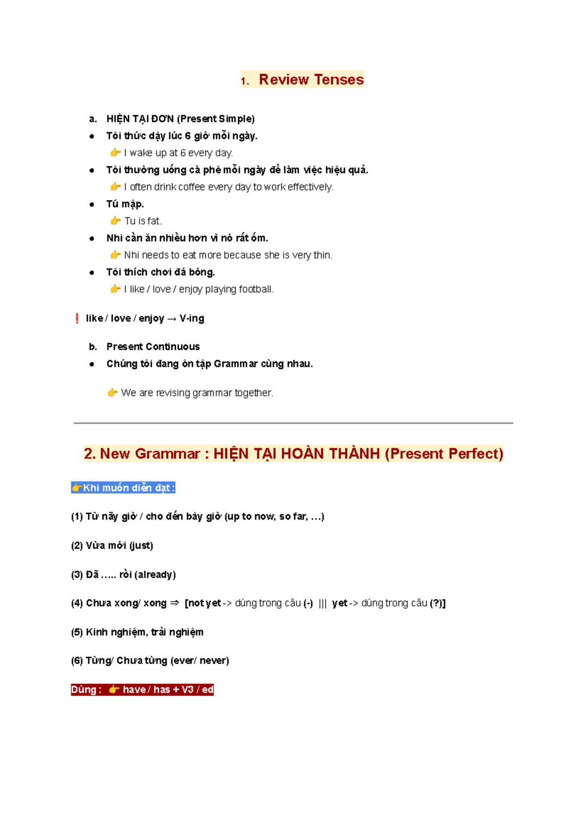 Tenses Review: Present Simple & Present Perfect (20:1 - Quản trị học ...