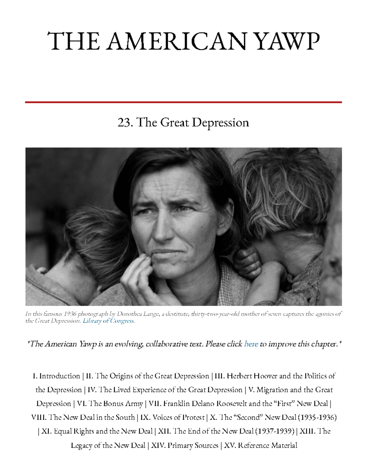23. The Great Depression: An In-Depth Analysis of Causes and Effects ...