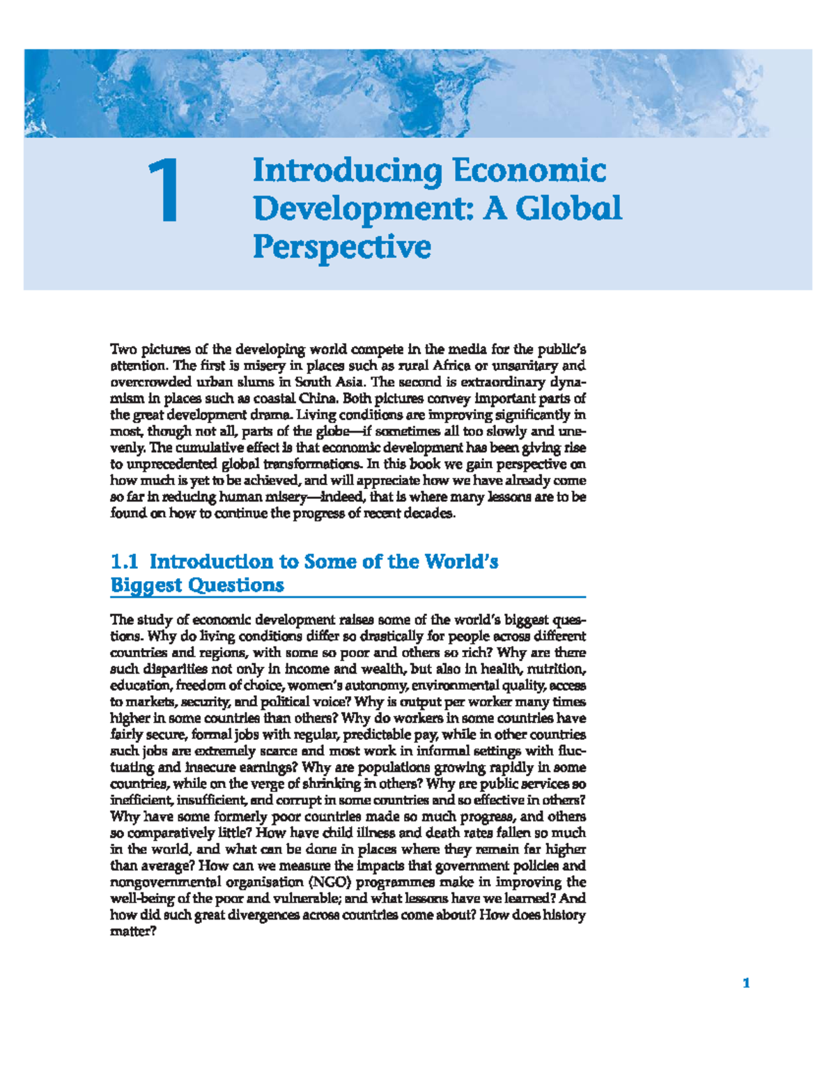 Economic Development Overview - 2020 Report - 1 Introducing Economic Development: A Global - Studocu