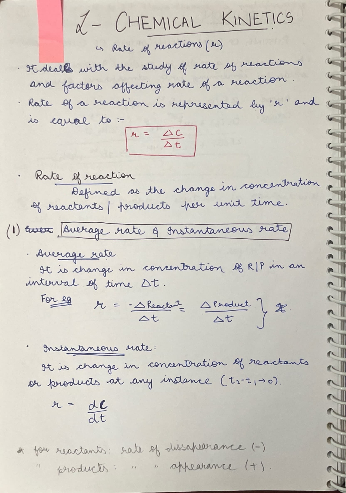 CHEM 101: Chemical Kinetics - Comprehensive Study Notes - Studocu