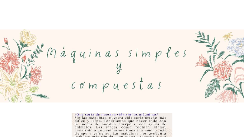 Máquinas Simples y Compuestas: Características y Ejemplos 20251107 - Studocu