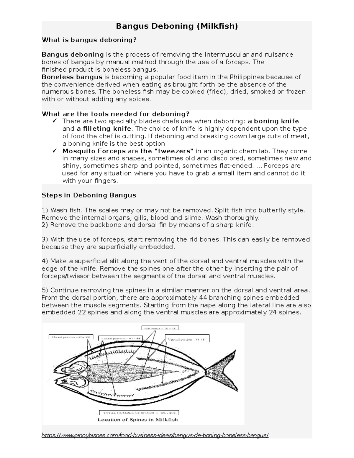 1. Bangus Deboning - The finished product is boneless bangus. Boneless ...