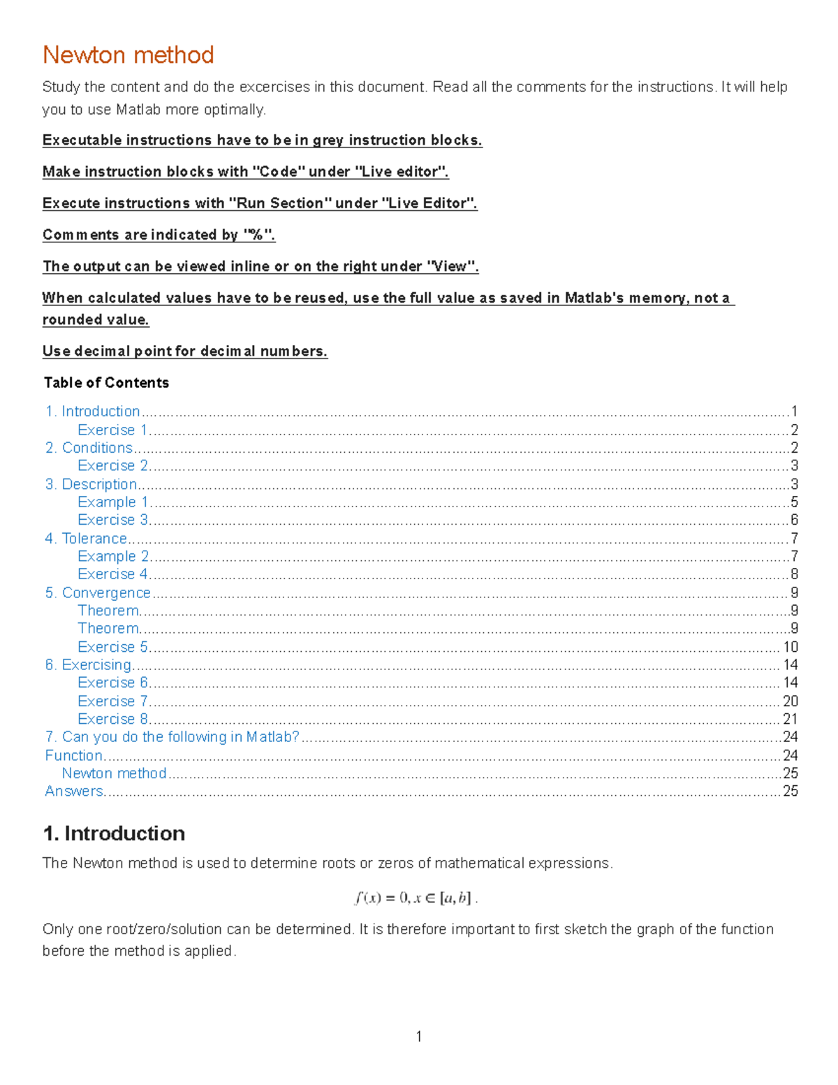 U4 Newton Method Memo - Study Guide and Exercises - Studocu