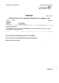 CRW1501 - Unisa - Introduction to Criminal Law - Studocu