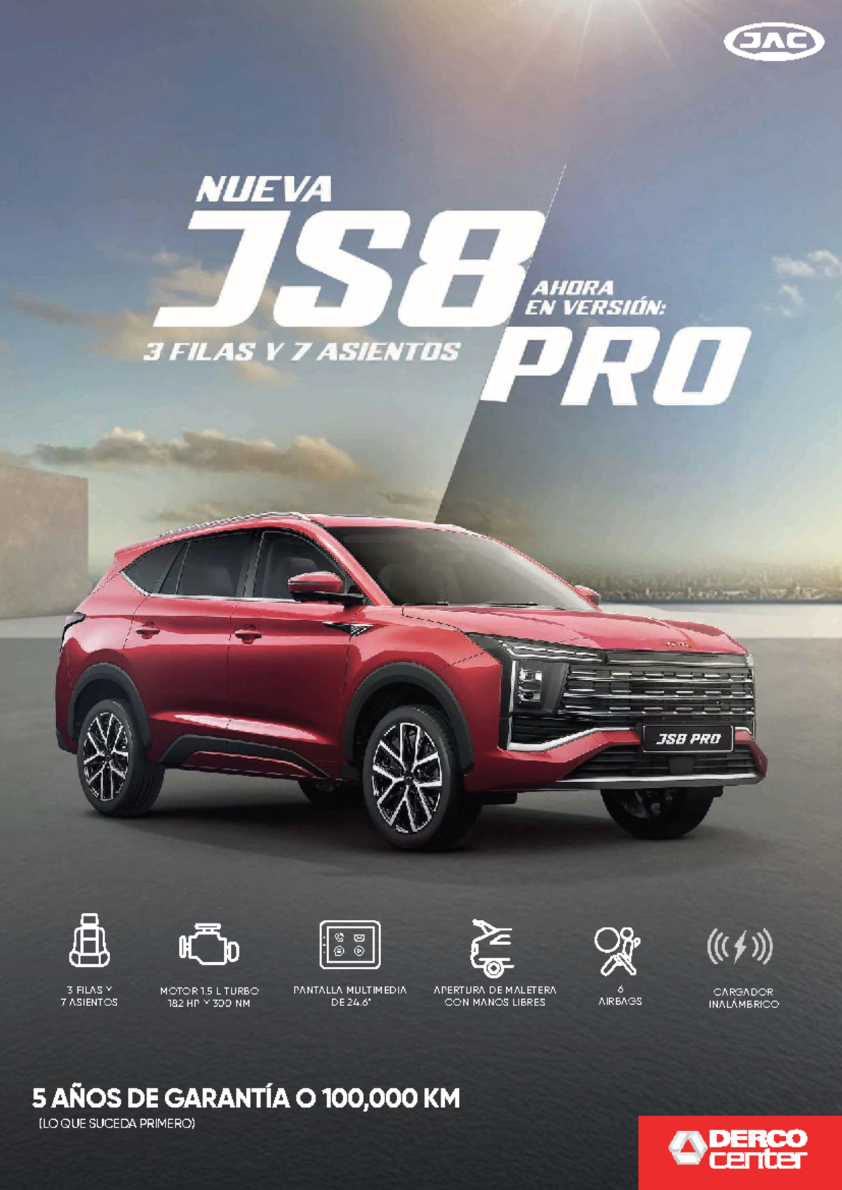 Ficha Técnica JS8 Pro: Motor 1.5L Turbo, 182 HP, 6 Airbags, Garantía 5 ...