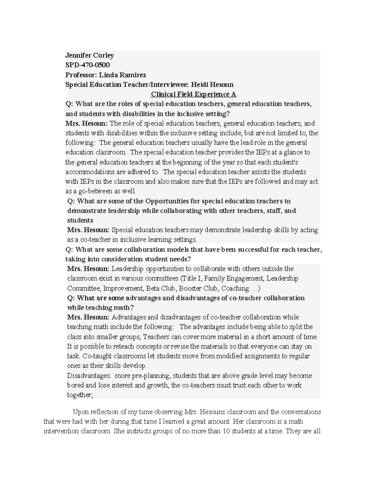 Document 11 - Homework - Jennifer Corley SPD-470- Professor: Linda ...