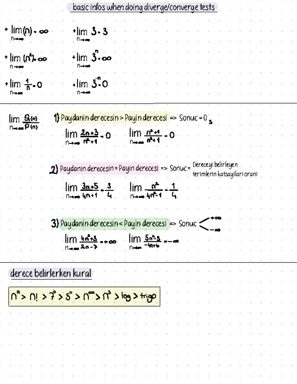 MAT202: Convergence and Divergence Tests for Series Explained - Studocu