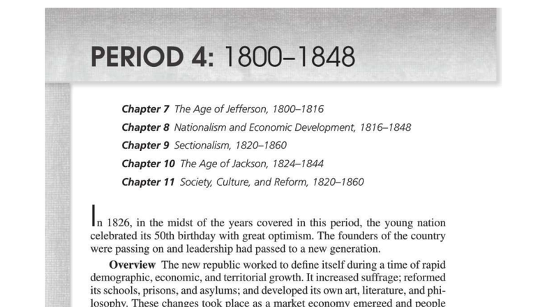 AP U.S. History: Period 4 - The Age of Jefferson & Nationalism - Studocu