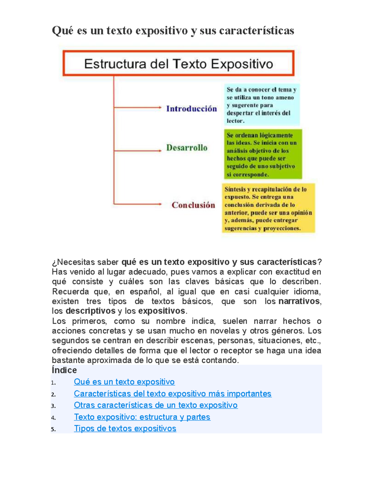 Qu Es Un Texto Expositivo Y Sus Caractersticas Textos Tipos De Textos