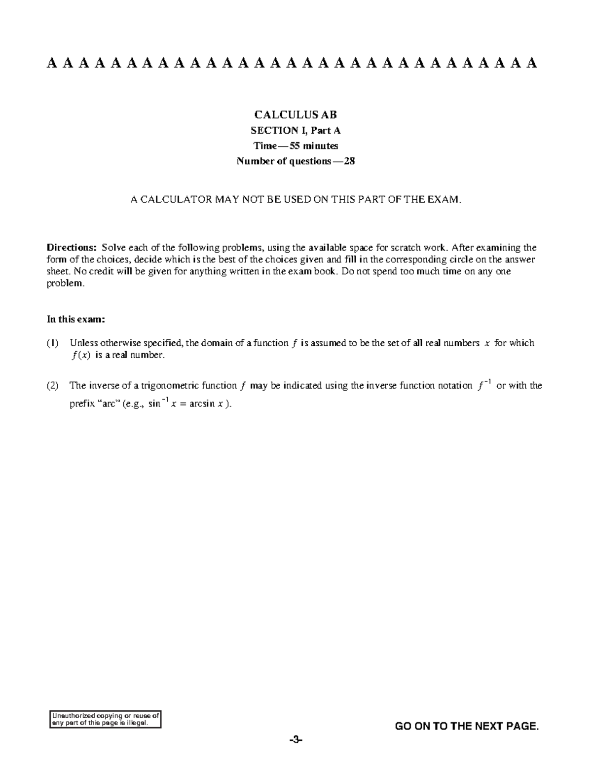 AP Calculus AB Practice Exam 1: Section I & II Overview - Studocu