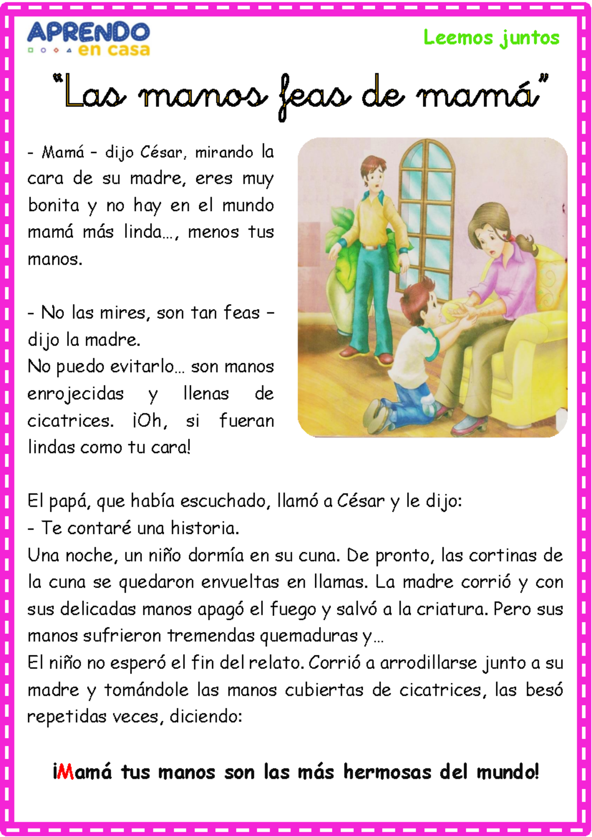 Reflexiones sobre la belleza de las manos: Las manos de mamá - Studocu