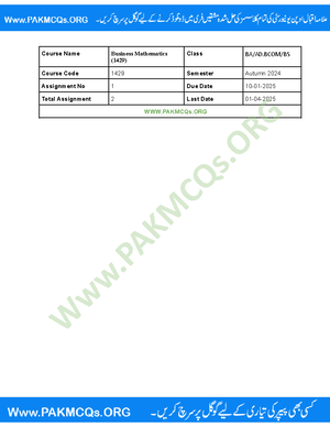 1429 Solved - 1429 solved ABDULLAH KHAN 03259594602 1429 5 answers Complete ⬇⬇⬇⬇⬇ Q 3 (a) To ...