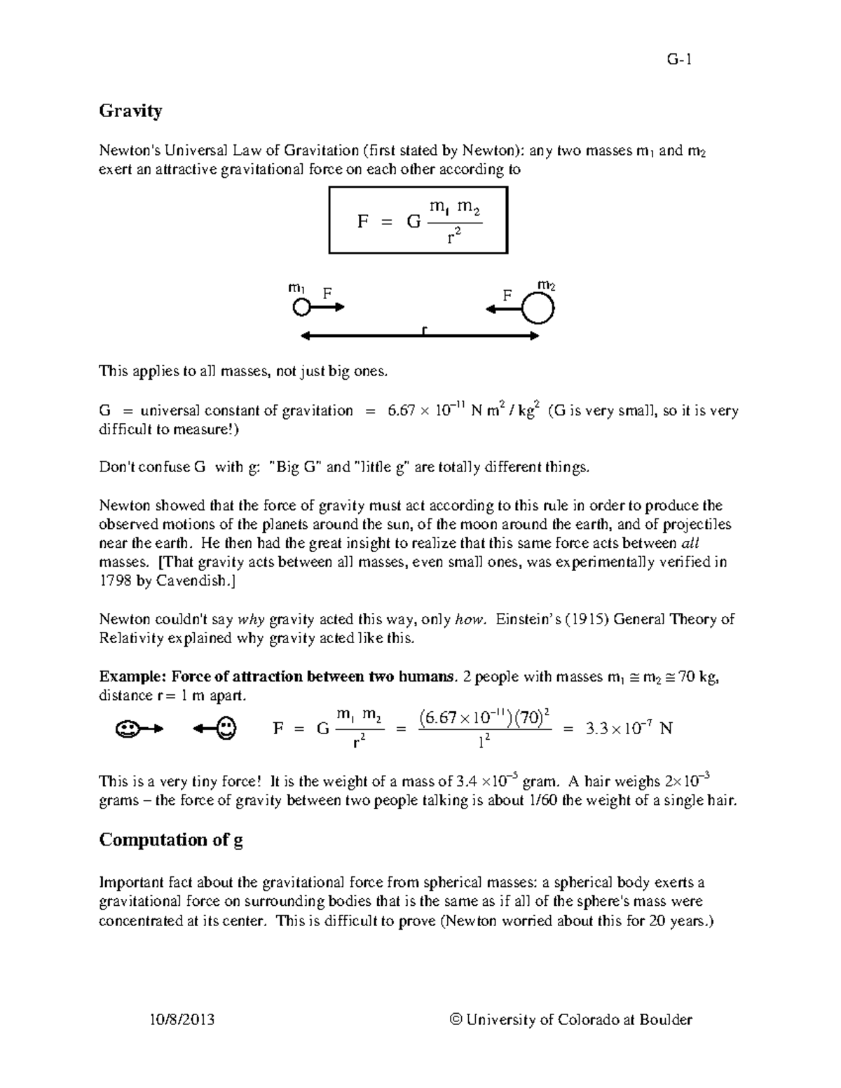 Central Forces: Circular Motion & Gravitation - Course Notes - Studocu