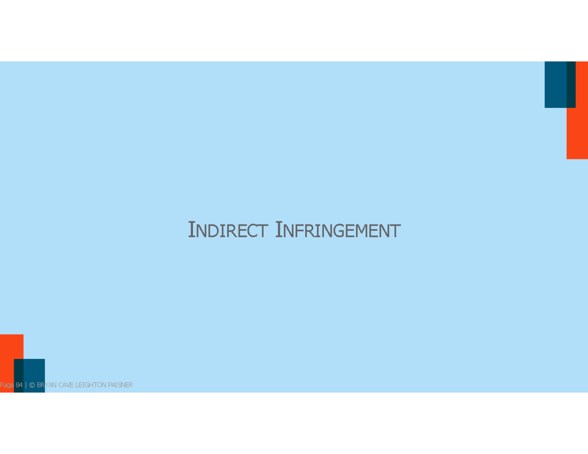 Patent Law Notes - Fall 2024 (Indirect & Contributory Infringement ...