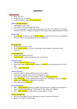 Japanese culture notes - Week 2 o Written language required little ...