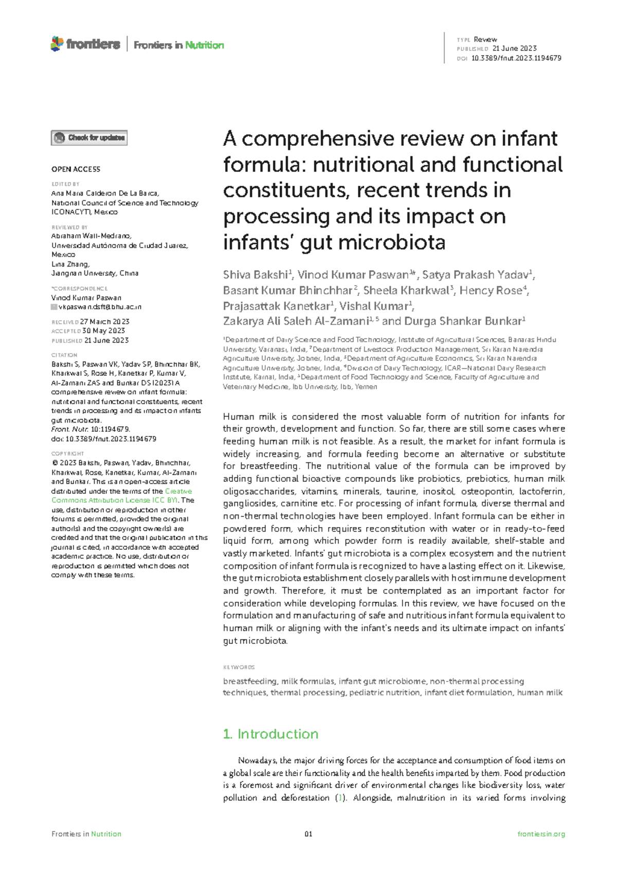 A Comprehensive Review on Infant Formula: Nutritional Aspects and ...