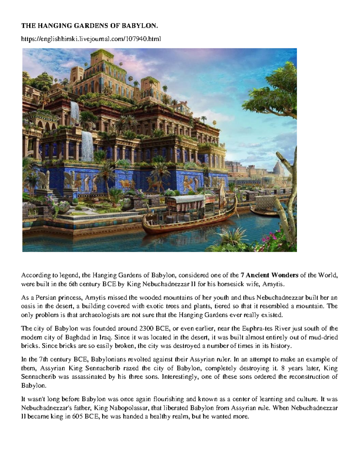 Babylon - THEN101 - Lecture Notes (On Discipleship) - THE HANGING ...