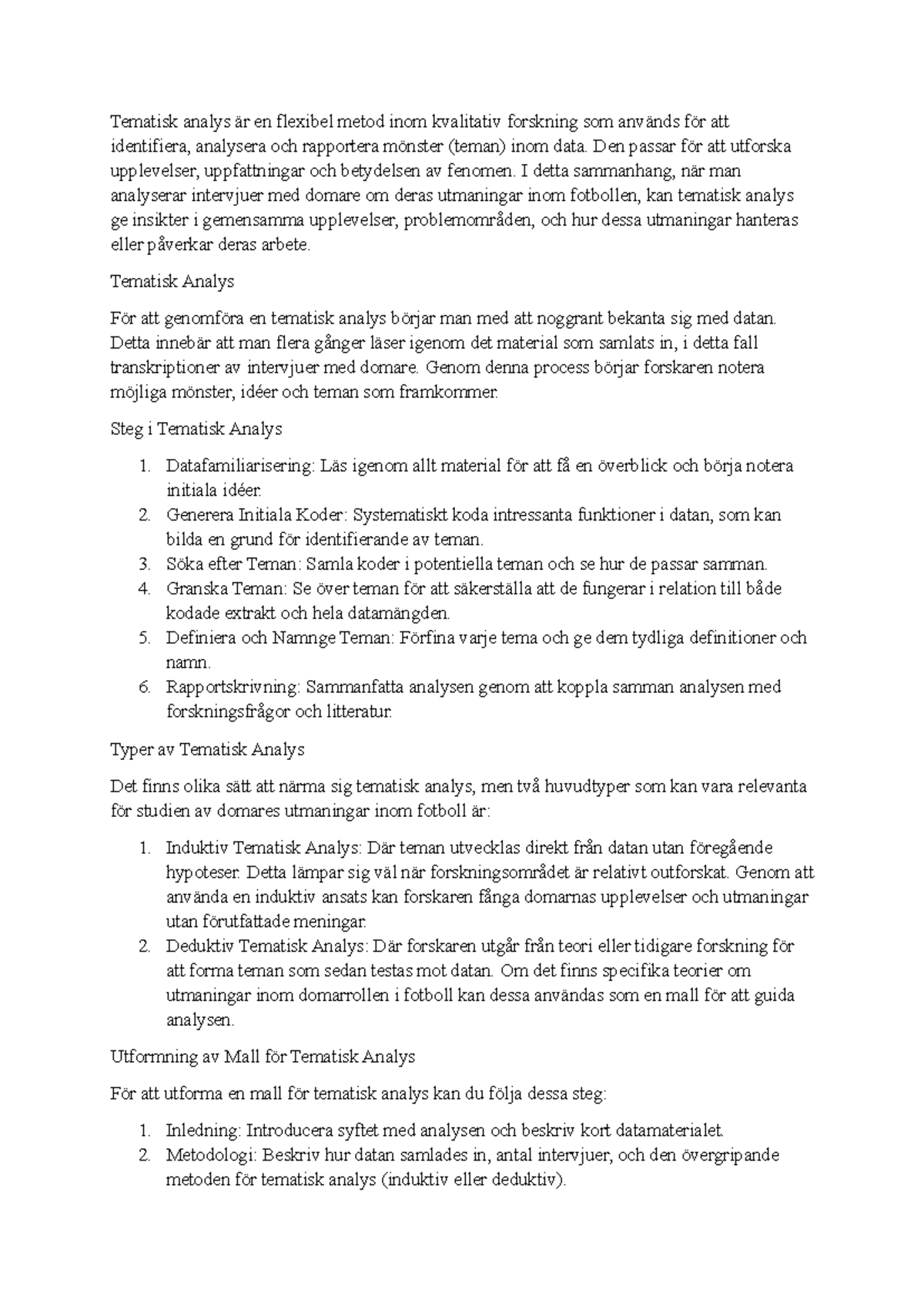 Tematisk Analys av Domares Utmaningar inom Fotboll - Kvalitativ ...