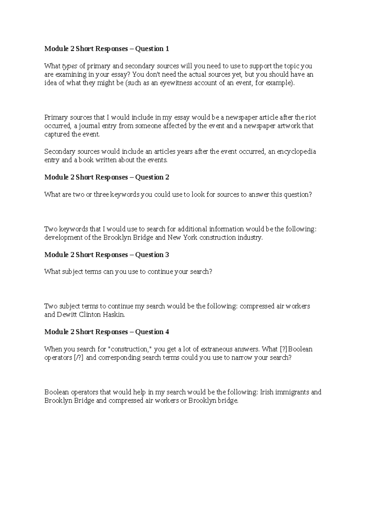 Module 2 short responses. docx - Module 2 Short Responses – Question 1 ...