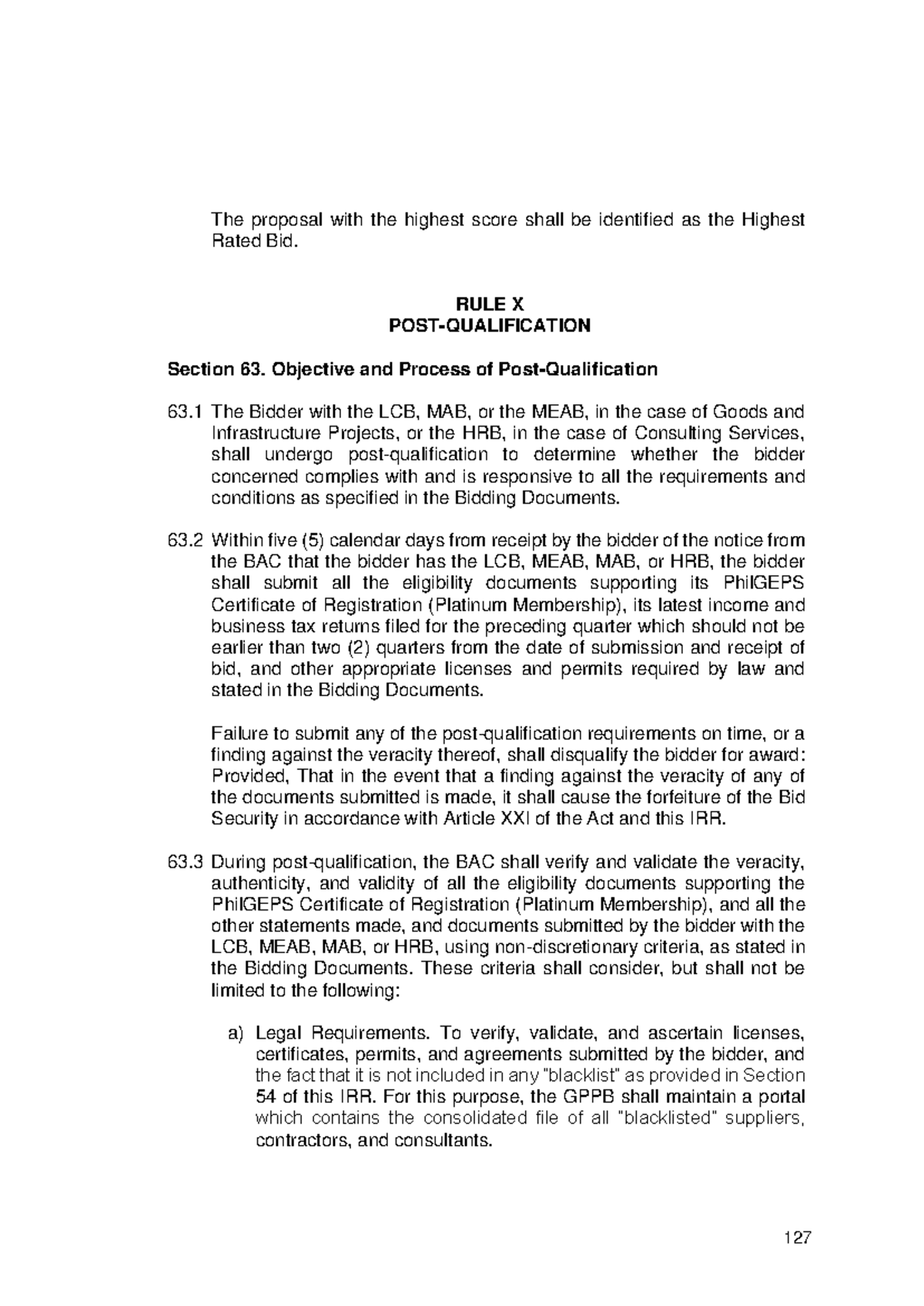 POST-QUALIFICATION PROCESS FOR BIDS (POST-QUA-12009) - Studocu