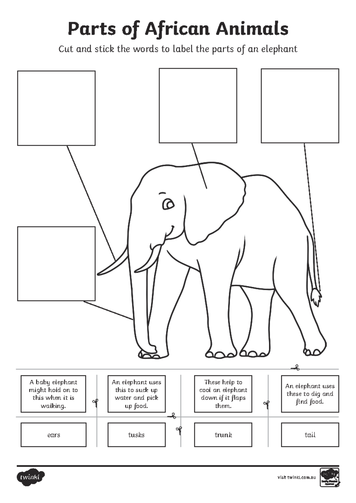 Au-sc-2001-parts-of-african-animals-cut-and-paste-activity-sheets ver ...