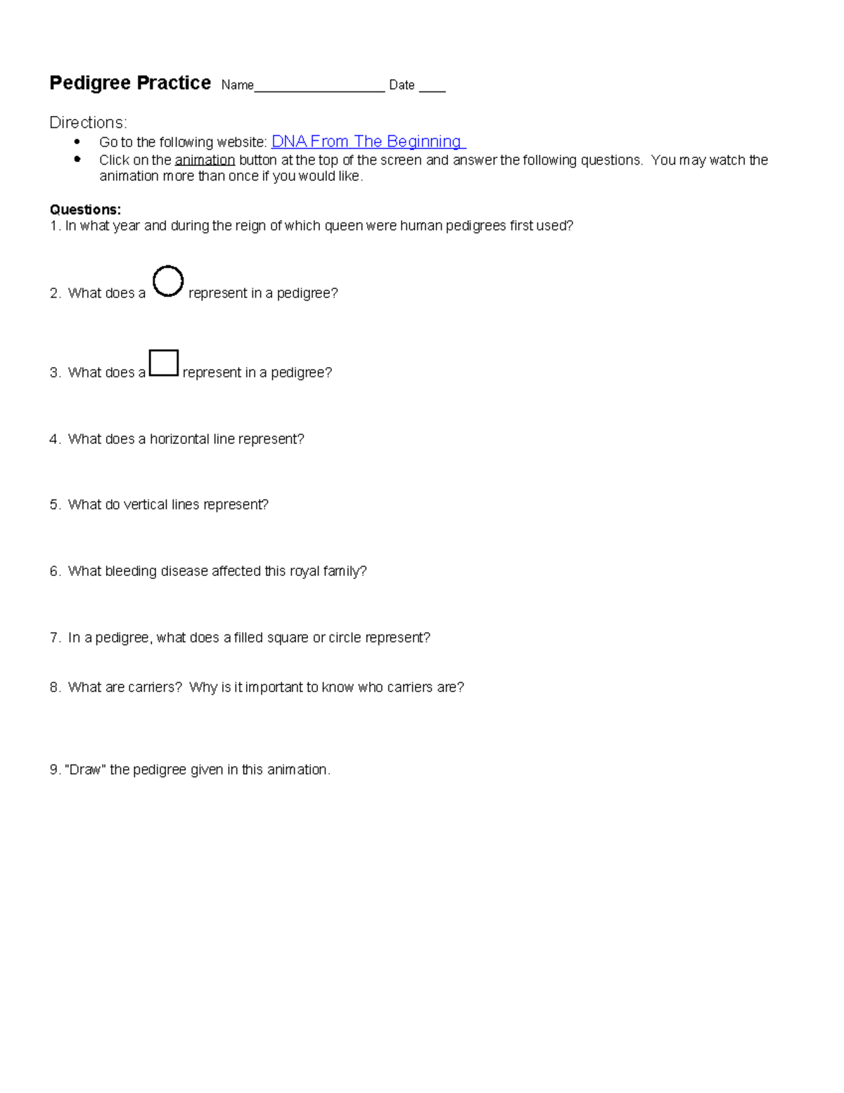 2.1.11 Pedigree Webquest: Exploring Genetic Ancestry - Studocu