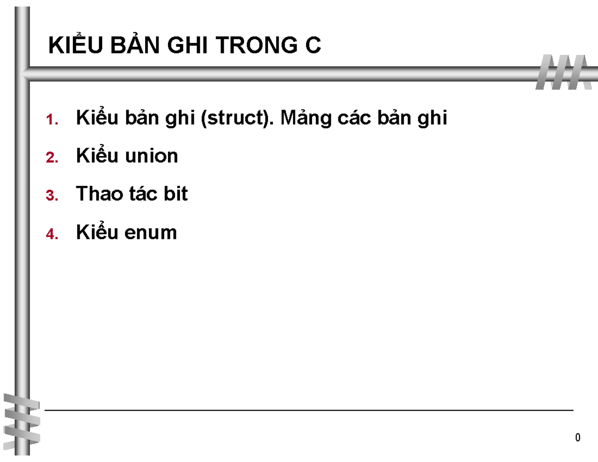 9.Kiểu Cấu Trúc trong C: Struct, Union, Enum và Bit Manipulation - Studocu