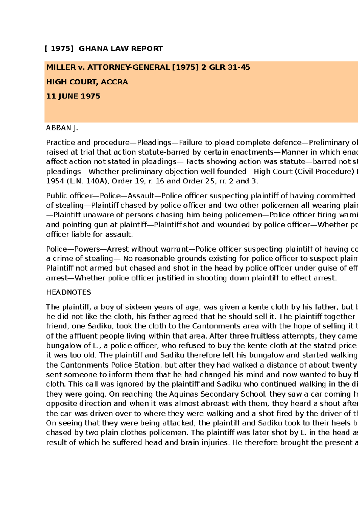 Miller v. Attorney-General: High Court Ruling on Police Assault Case ...
