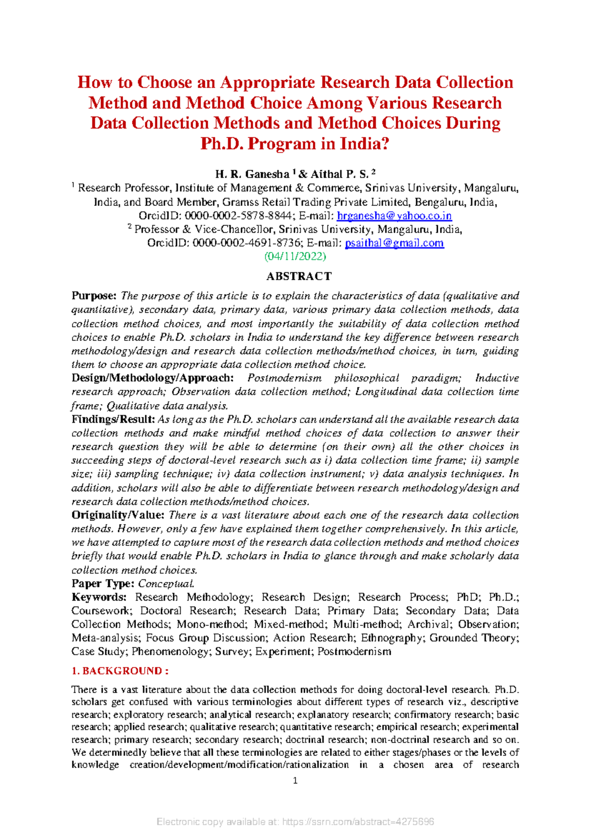 Choosing the Right Data Collection Method for Ph.D. Research in India ...