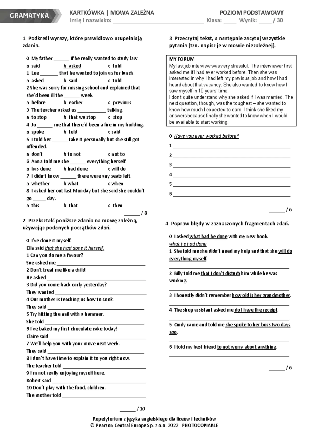 Life Vision Intermediate Plus Unit 1a - Life Vision Intermediate plus ...