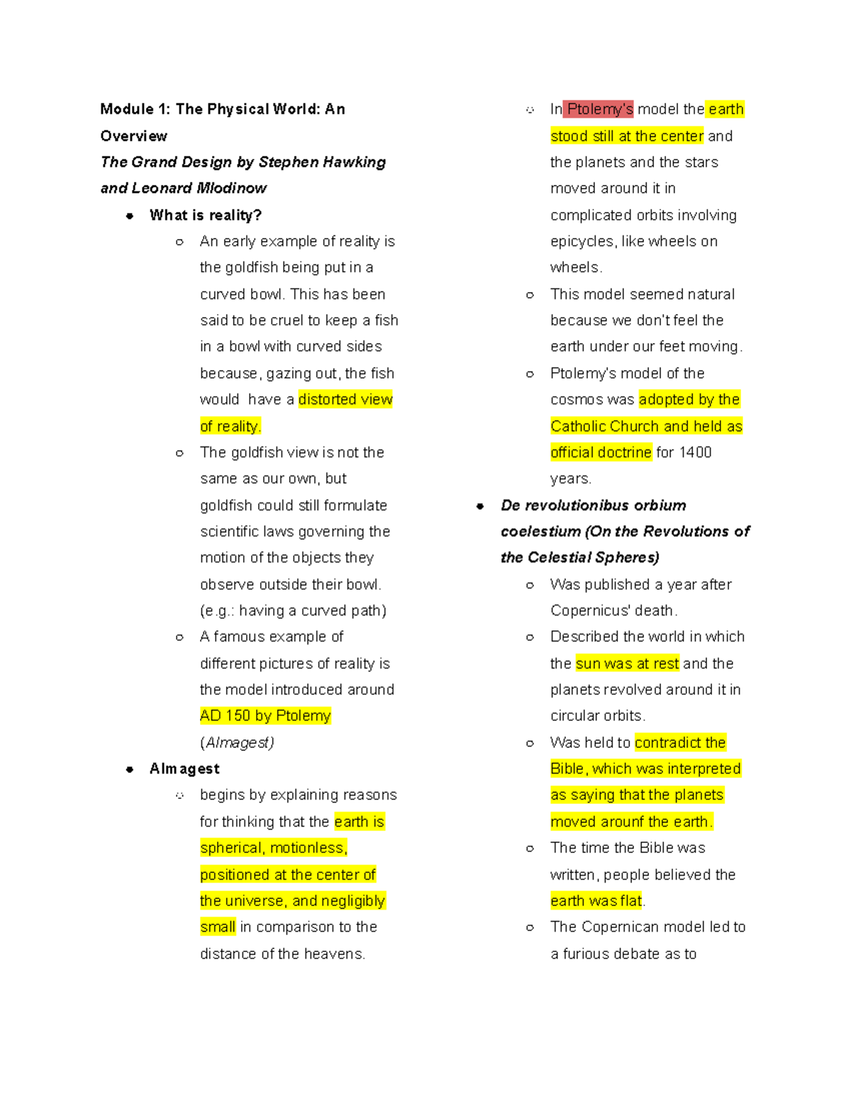 Scie10 Module 1: Overview of Classical vs. Modern Science Concepts ...