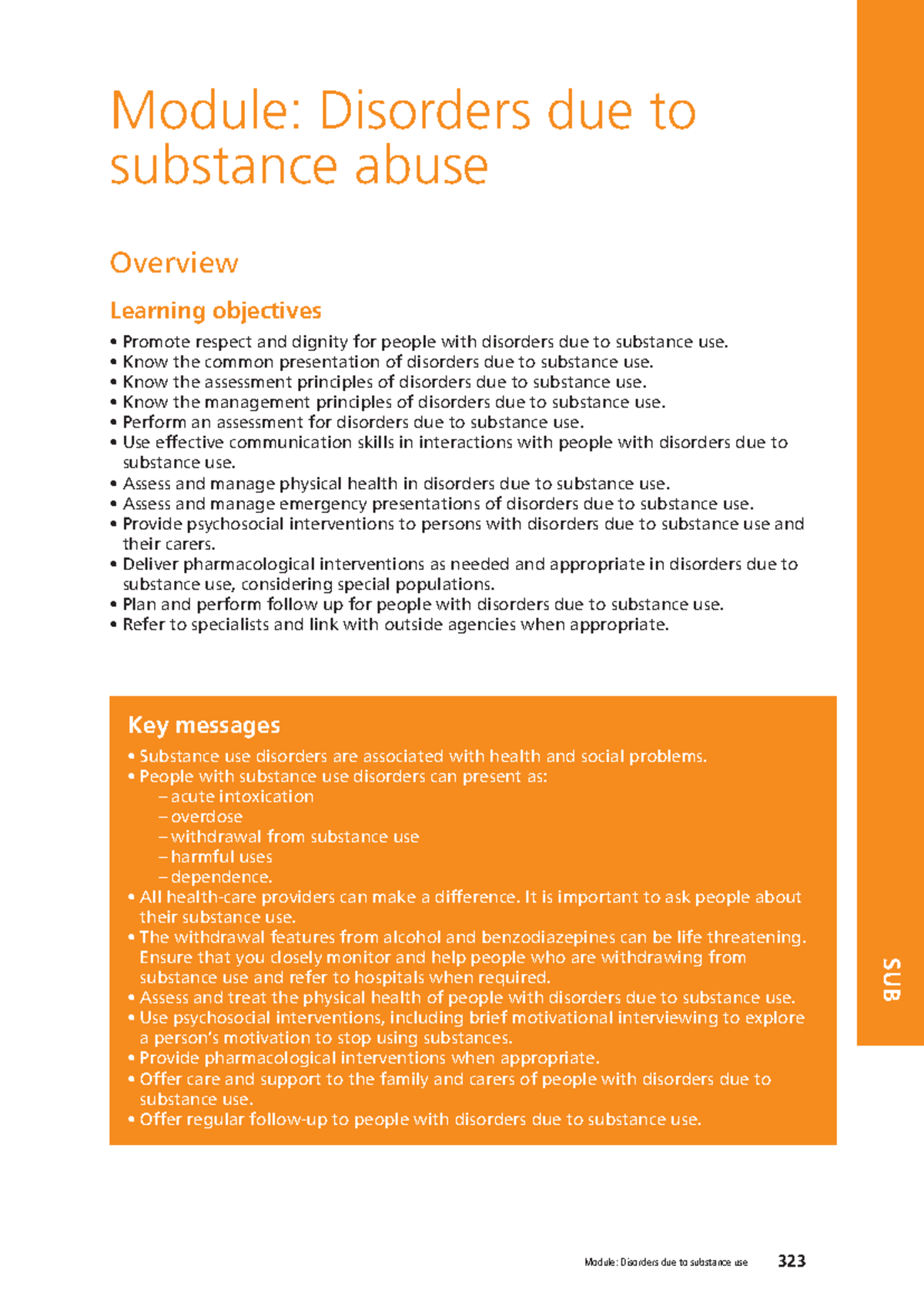 Sub module - hope this modul help people - Module: Disorders due to ...