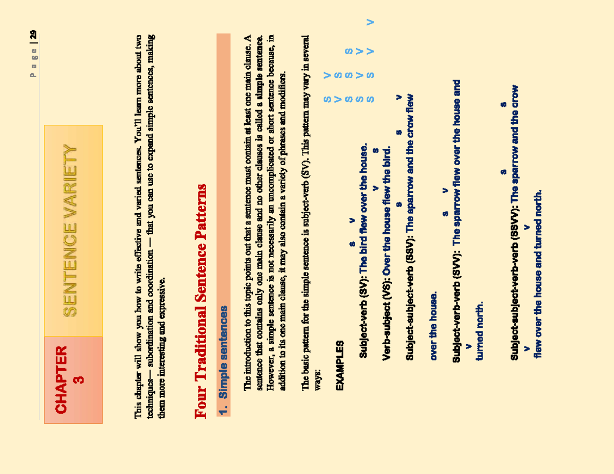 ENG 101: Chapter on Sentence Variety and Structure Techniques - Studocu