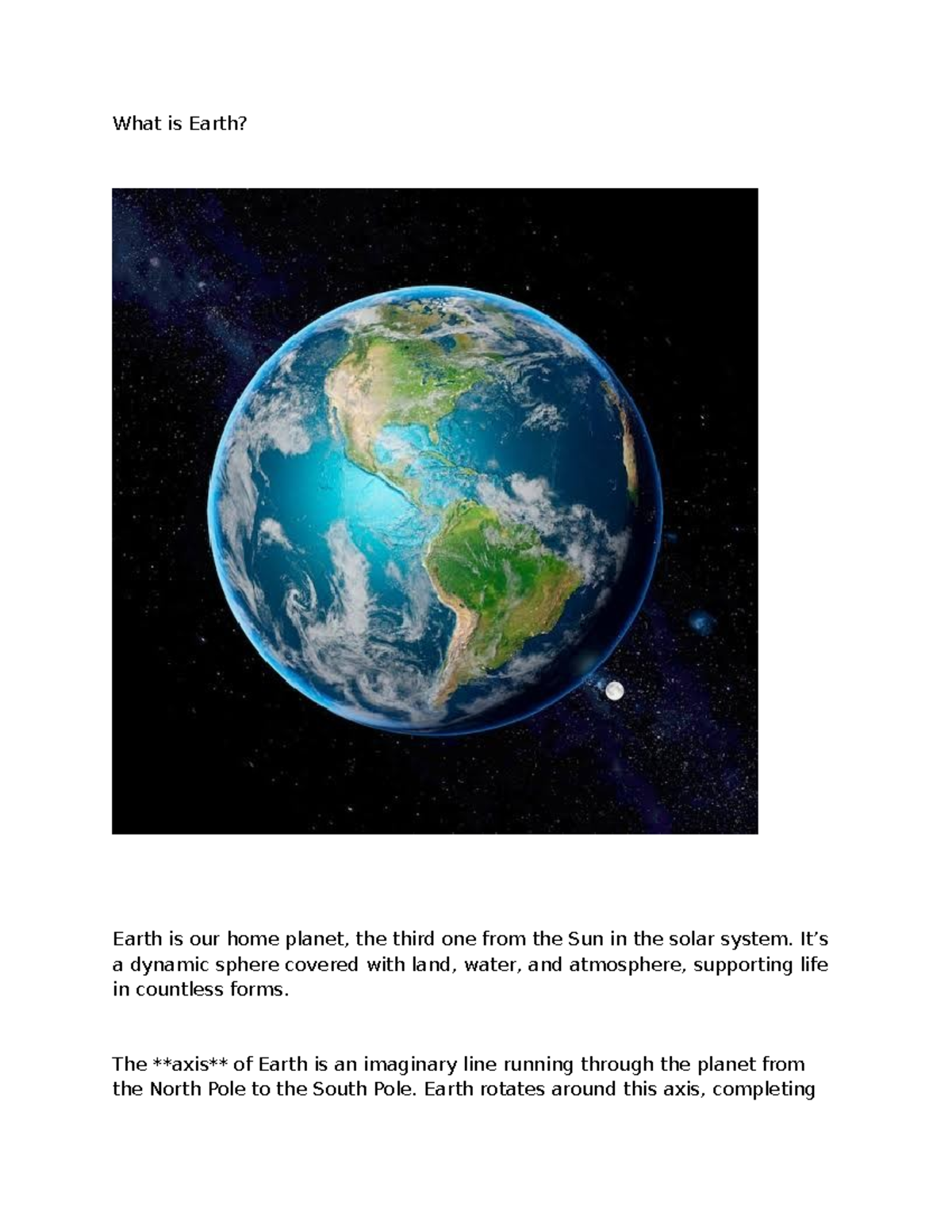 Earth: Our Home Planet and Its Dynamic Features - Studocu