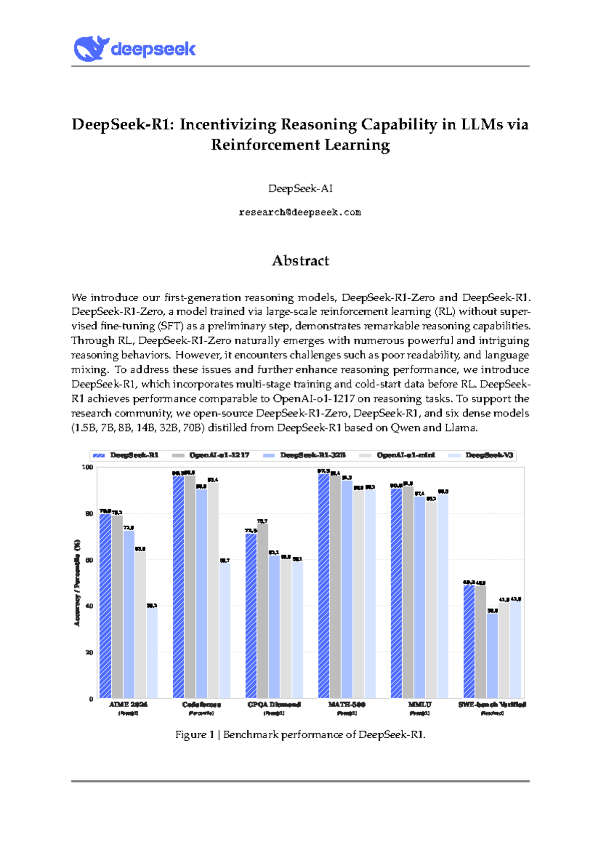 Incentivizing reasoning capabilities in LLMs via reinforcement learning - Studocu