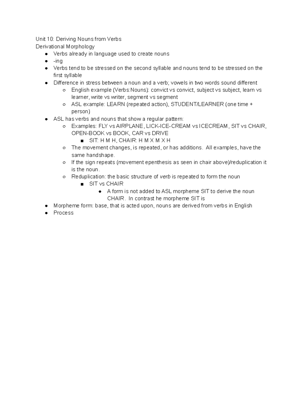 Unit 10 Deriving Nouns from Verbs - Unit 10: Deriving Nouns from Verbs ...