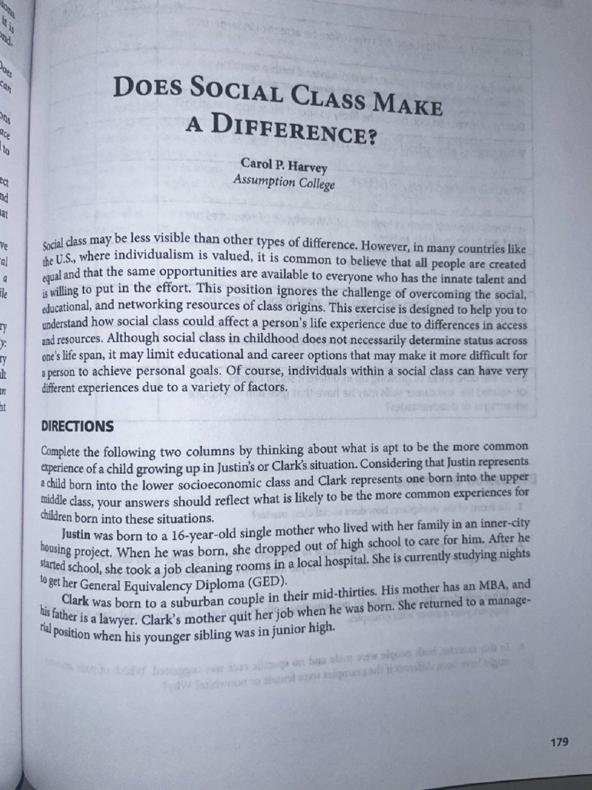 SOC 101: The Impact of Social Class on Life Experiences - Studocu